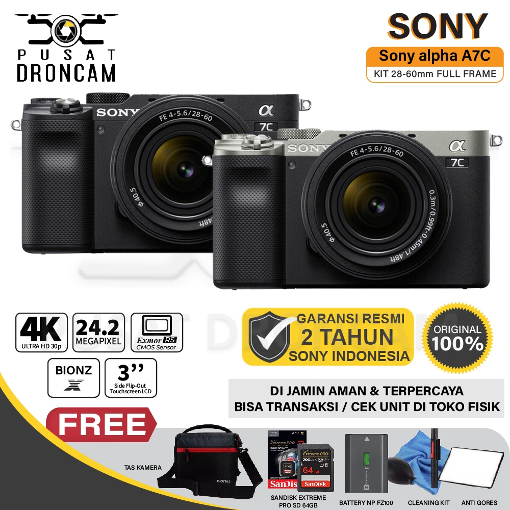 Jual Sony A7C kit 28-60mm Mirrorless Camera / Sony Alpha A7C Kit 28 60 ...