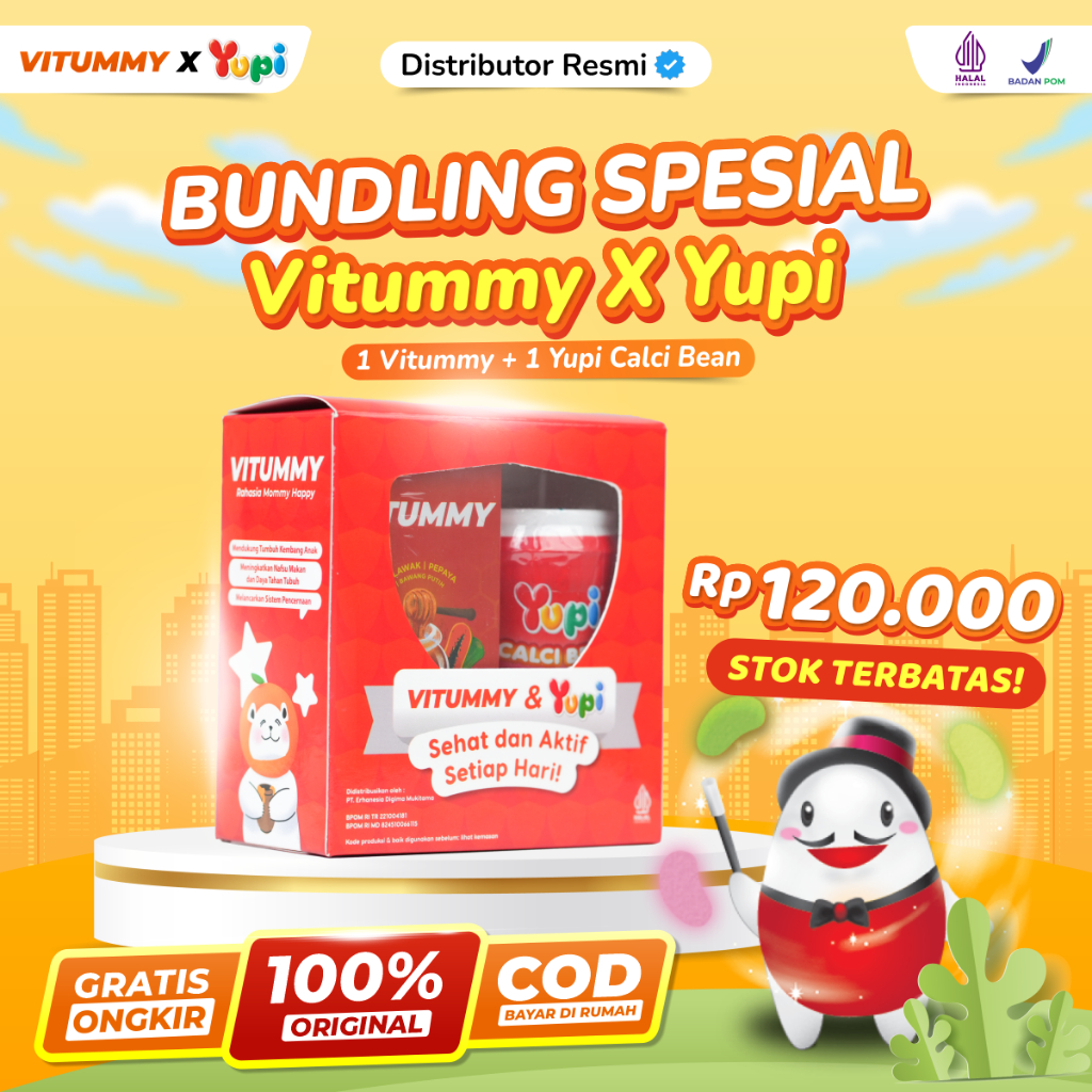 Jual [ PROMO TERBATAS ] Bundling 1 Madu Vitummy + 1 Yupi Calci Bean ...