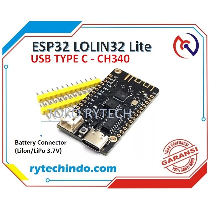 Jual ESP32 LOLIN32 Lite USB Type C WiFi Bluetooth 4MB | Shopee Indonesia
