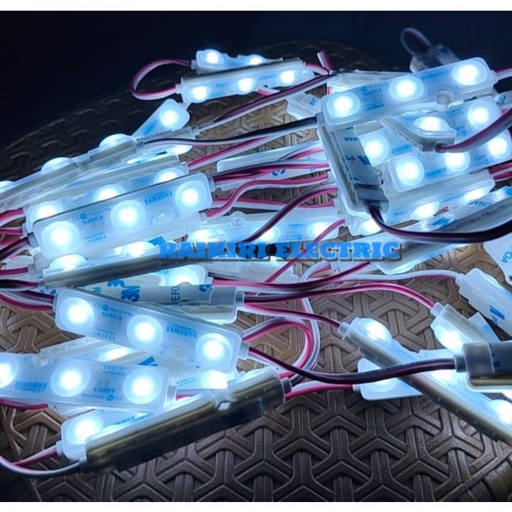 Jual Lampu Modul LED 3 Mata SAMSUNG SASO X 12V 1.2 Watt Putih IP68 ROHS Korea (MINIMUM ORDER 50 ...
