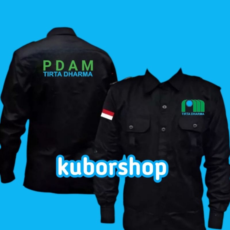 Jual kemeja kerjaPDAM TIRTA DHARMA baju seragam PDAM full bordir | Shopee Indonesia