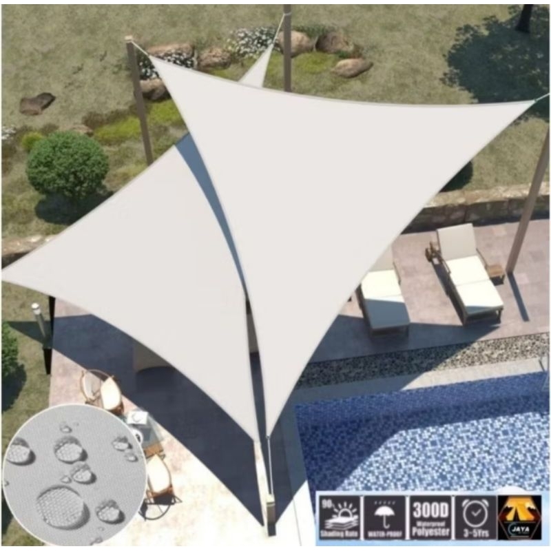 Jual tenda kanopi awning segitiga ukuran 3x4x4, 3x5x5, 4x4x4, 4x5x5 ...