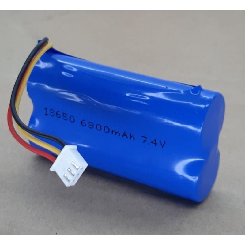 Jual Battery Baterai Li-ion 2x cell 18650 7.4v 6800mAh Socket Putih 3 ...