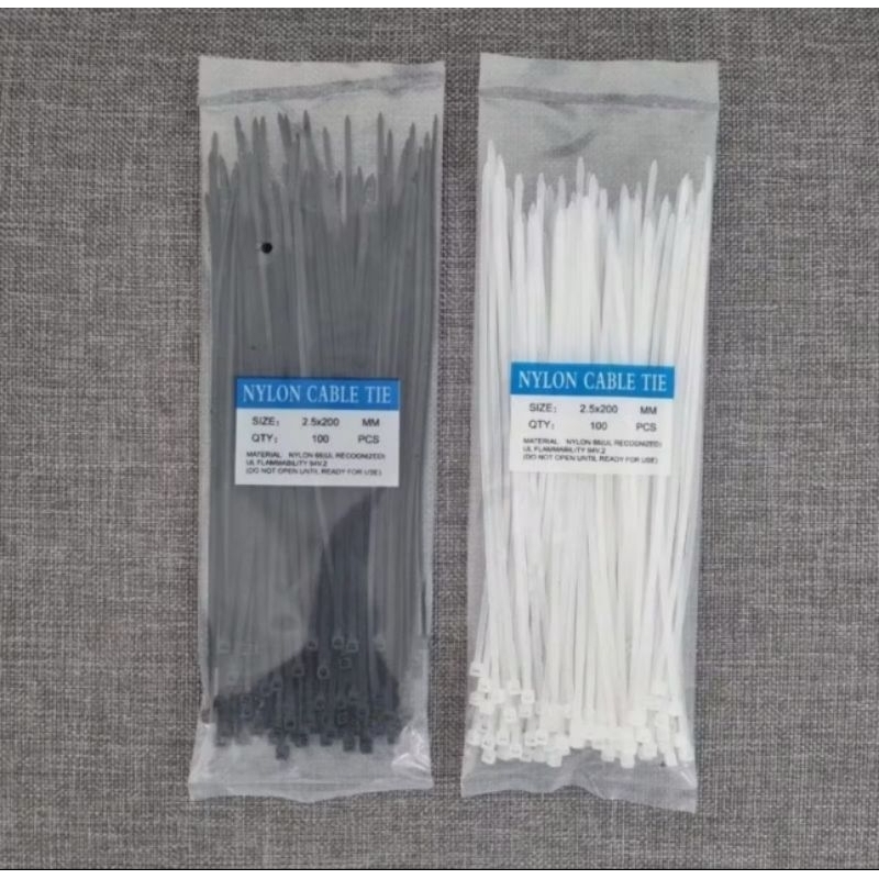 Jual Kabel Ties 1Pack isi 100PCS 10cm , 15cm , 20cm , 25cm , 30cm / Kabel Tie / Cable Tis ...