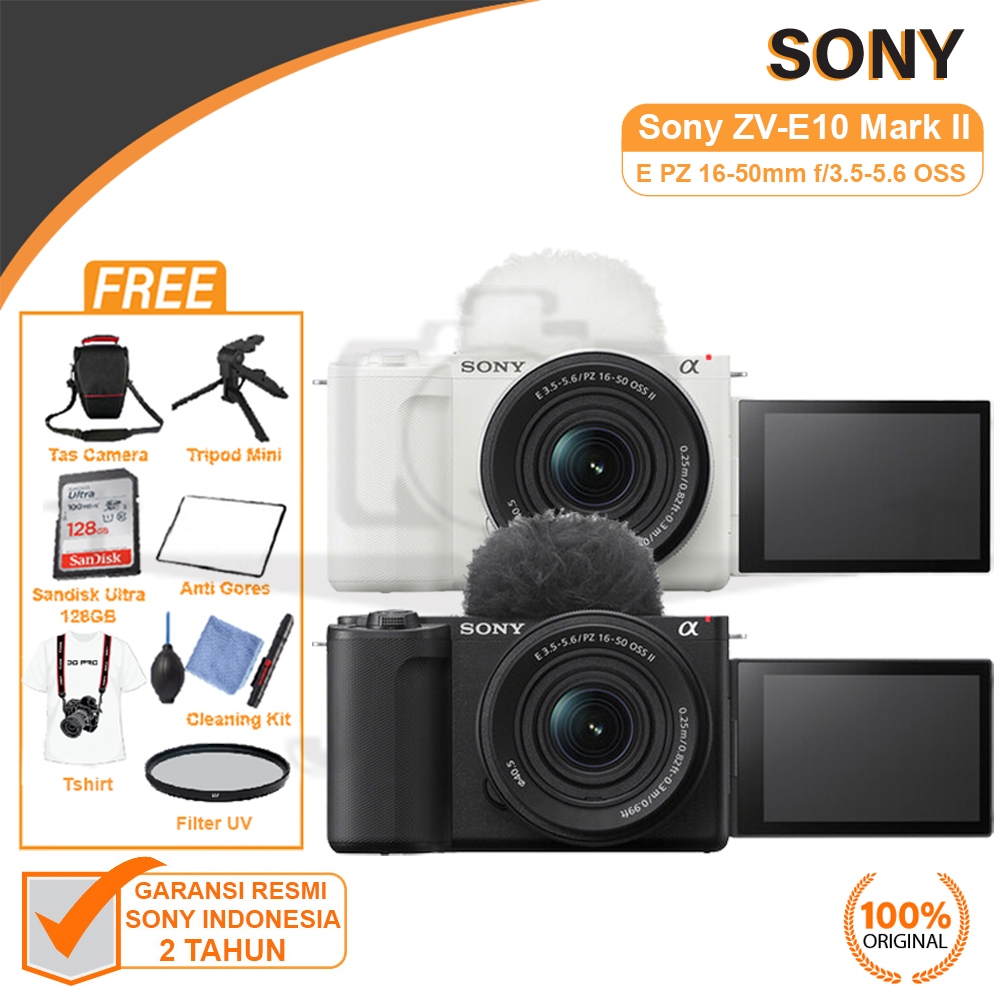 Jual Sony ZV-E10 II Kit 16-50mm Mirrorless Camera Sony ZVE10 ZVE 10 Mark 2 Kit 16-50 mm Garansi ...