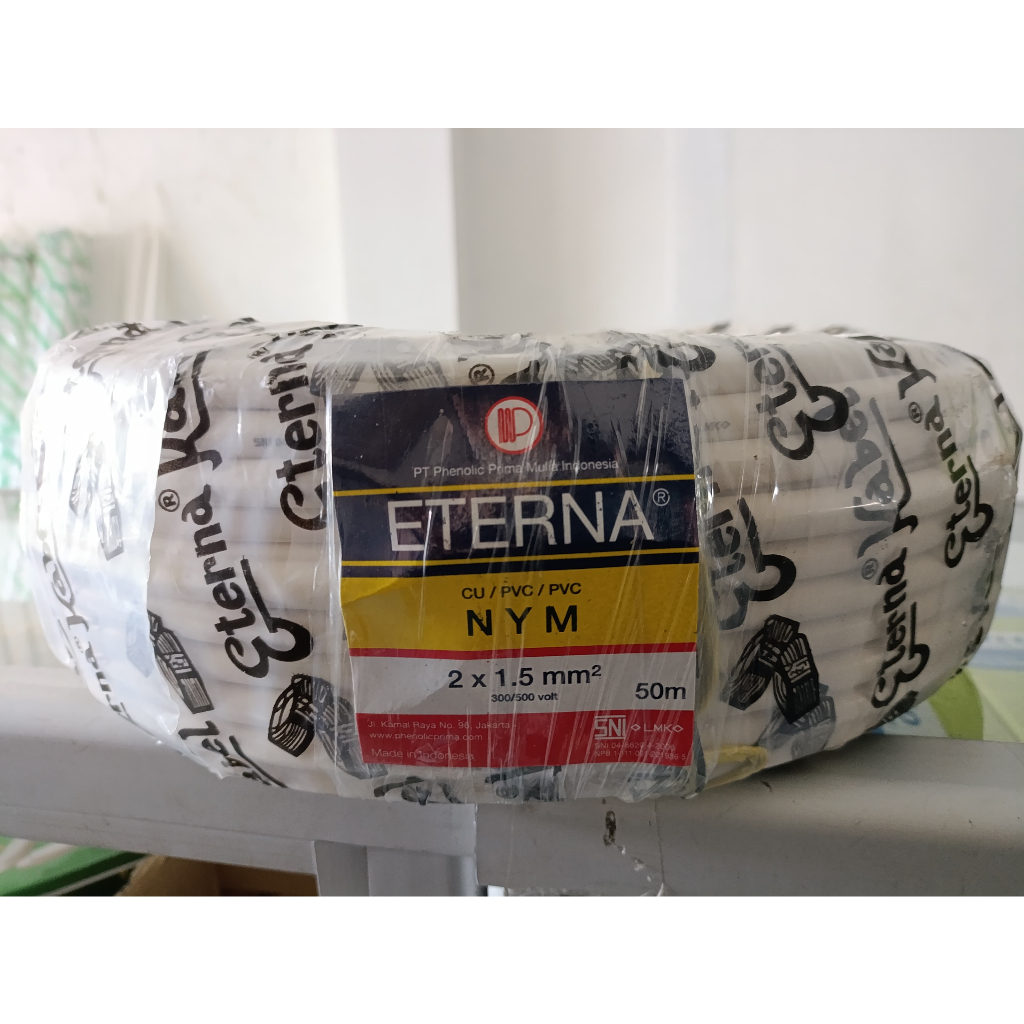 Jual Kabel Listrik NYM 2x1,5mm 50M ETERNA | ETERNA Kabel NYM | SNI | Shopee Indonesia