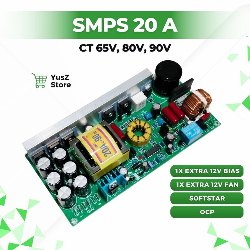 Jual SMPS 20a ct 80v 20 amper 65v, 90v for Audio Power supply unit ...