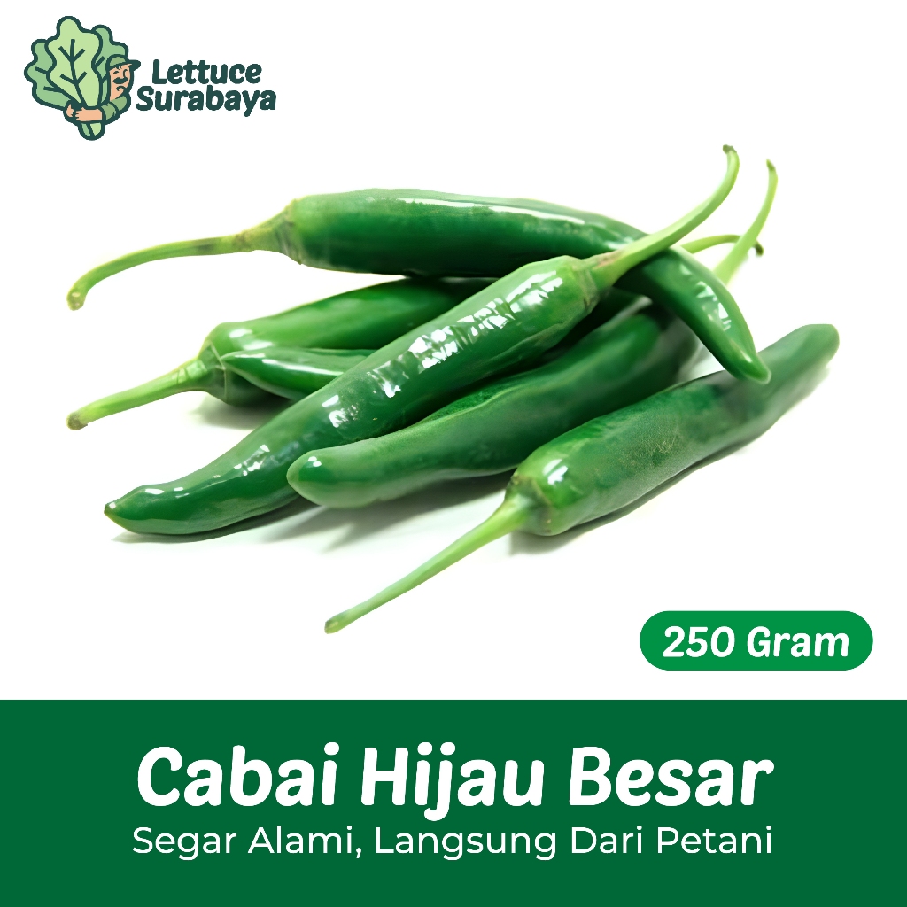 Jual Cabai Hijau Besar Fresh 250 Gram | Shopee Indonesia