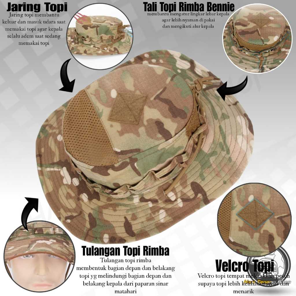 Jual [Topi Rimba New] Topi Rimba Pria Model Baru Topi Pria Outdoor Topi ...