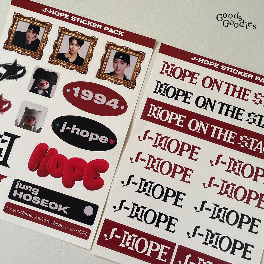 Jual goodsgoodies J-Hope Suga Sticker Pack Agust D D-Day Hope On The ...