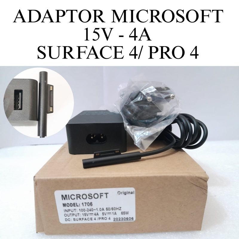 Jual ADAPTOR MICROSOFT SURFACE 15V-4A,12V-2.58A,12V-3.6A Original ...