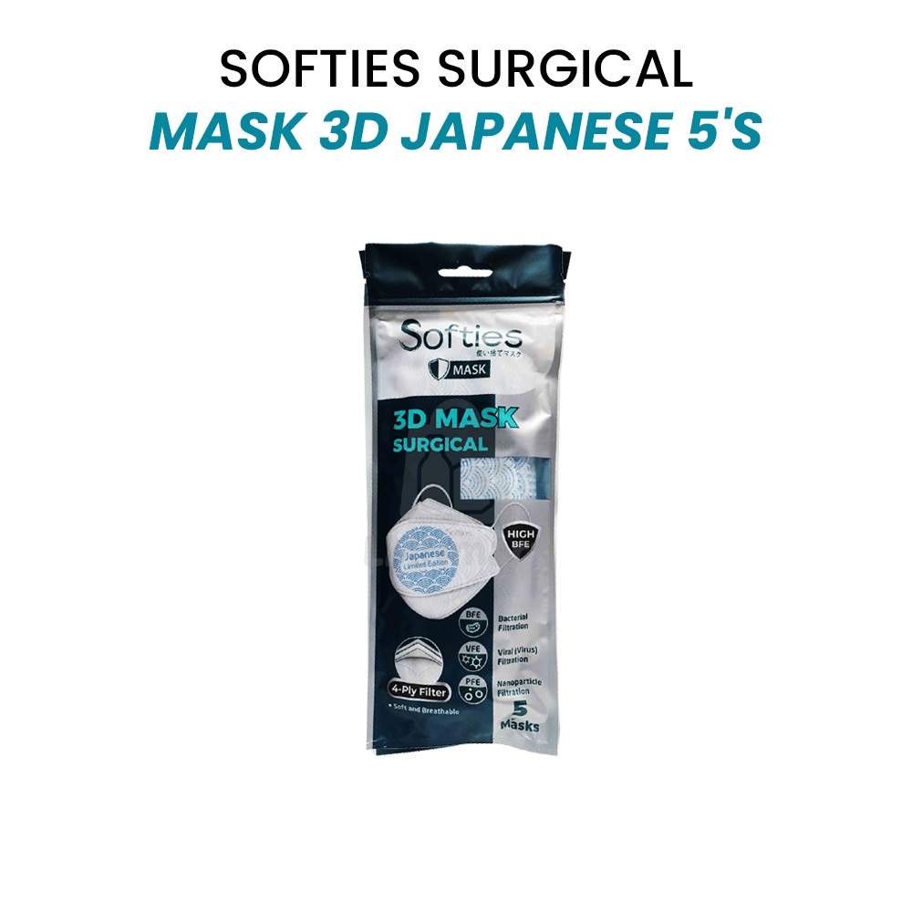 Jual OBRAL Softies Masker Medis 3D Surgical KF94 5pcs Motif | Masker ...
