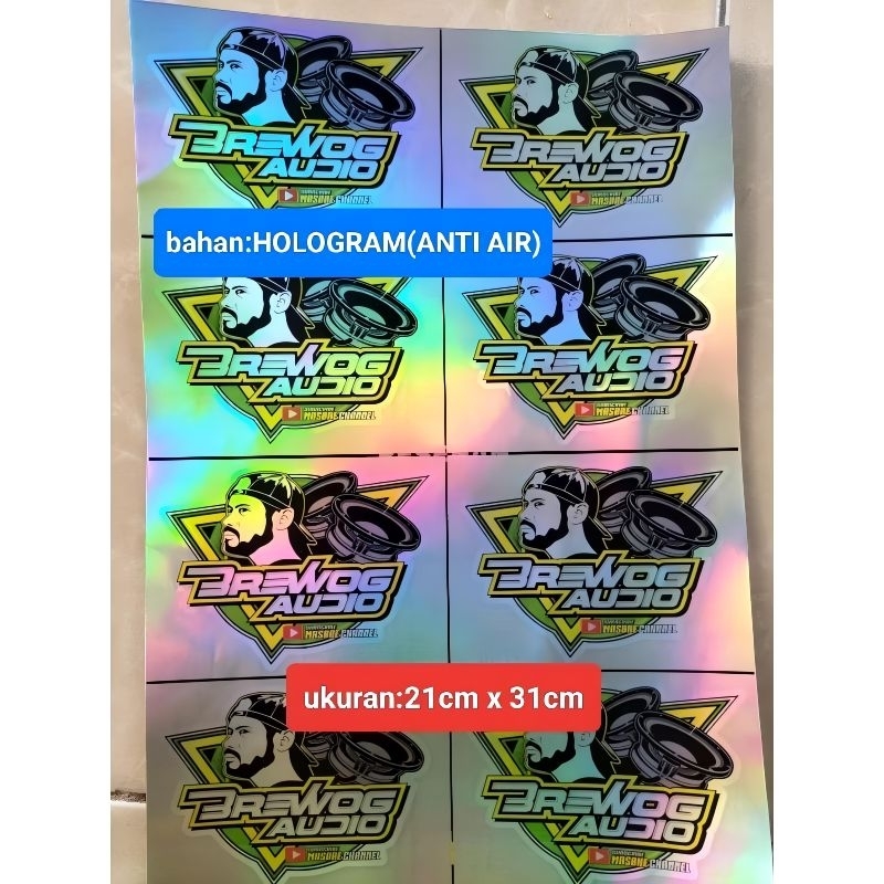 Jual STIKER BREWOG AUDIO | STIKER ANTI AIR | STIKER BREWOG ISI 8 BIJI | STIKER HOLOGRAM | Shopee ...
