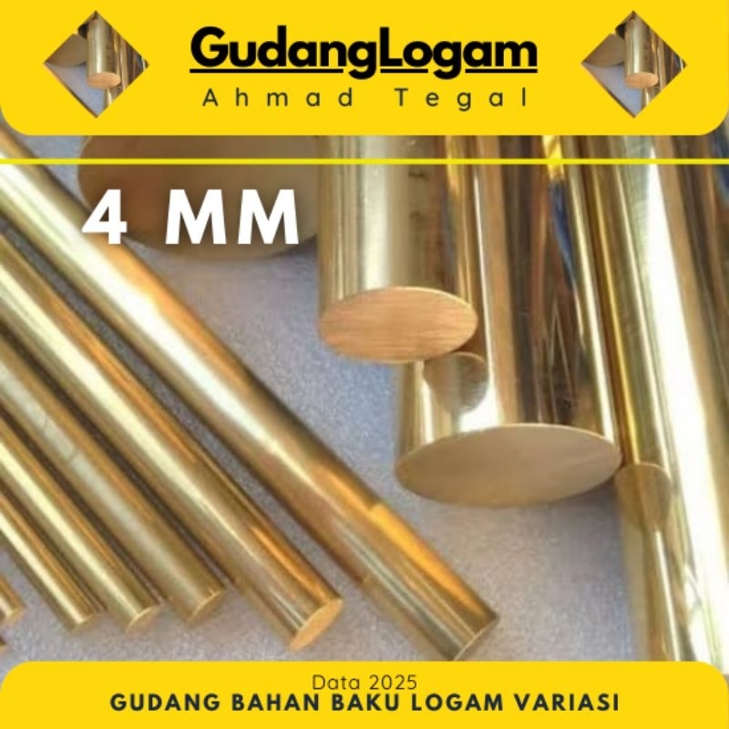 Jual Logam As Kuningan 4mm panjang 100cm | Shopee Indonesia