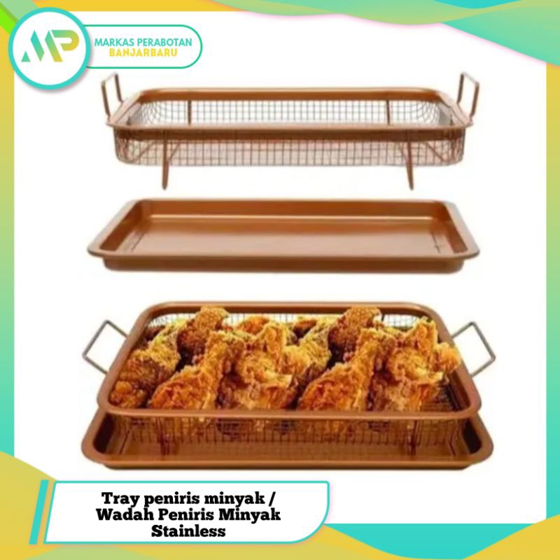 Jual Tray peniris minyak / Tempat Peniris Minyak Stainless / Tirisan ...