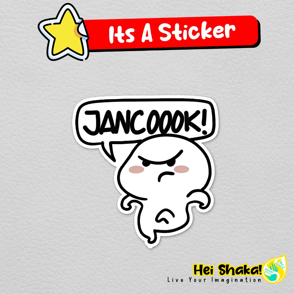 Jual Stiker Jancoook Sticker Pentol Lucu Vinyl Anti Air | Shopee Indonesia