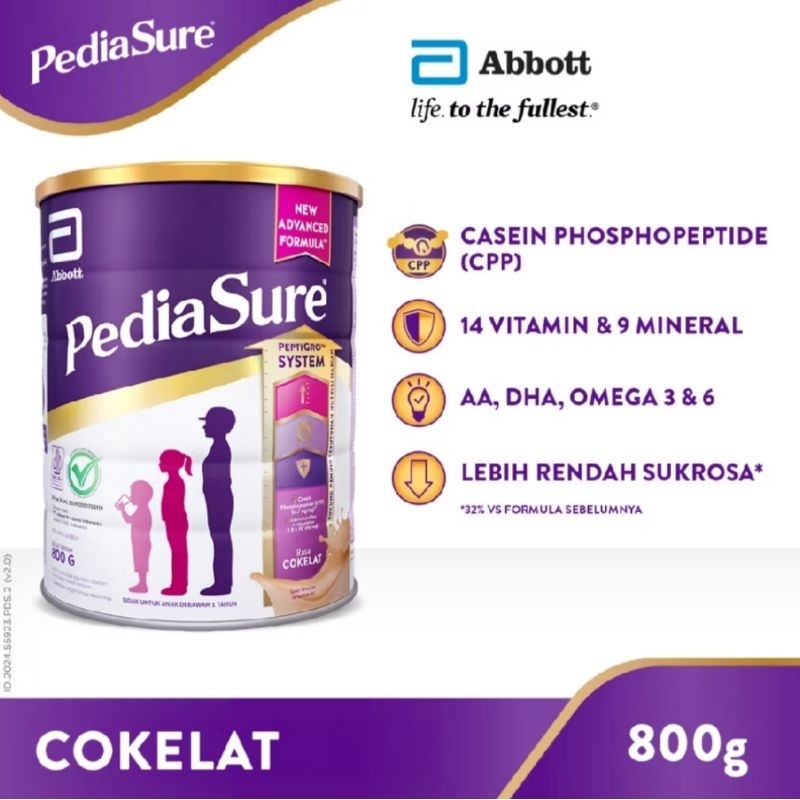 Jual Pediasure Triplesure Vanila Madu Cokelat 800gr Nutrisi Pertumbuhan 1-10 Tahun | Shopee ...