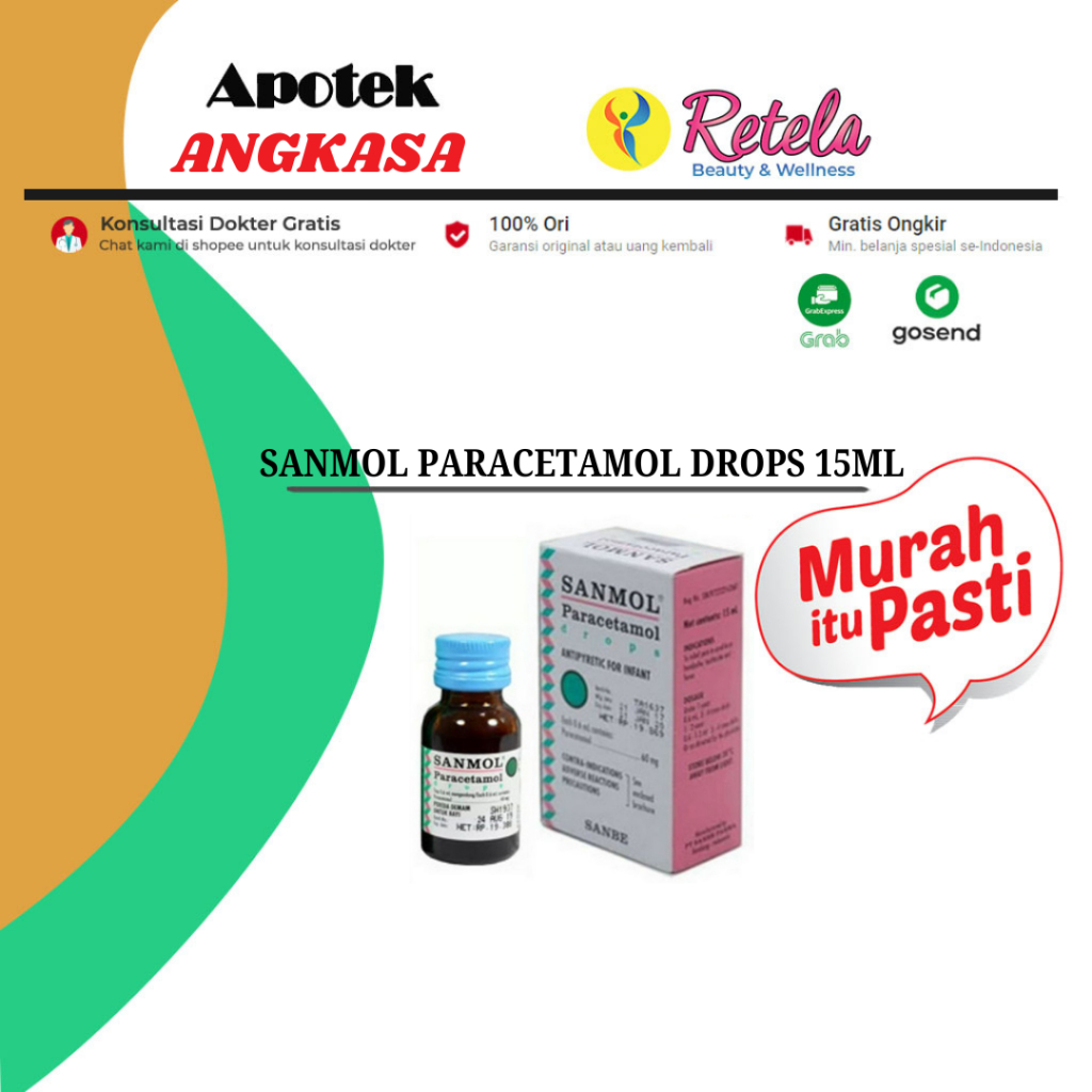 Jual SANMOL PARACETAMOL DROPS 15ML | Shopee Indonesia