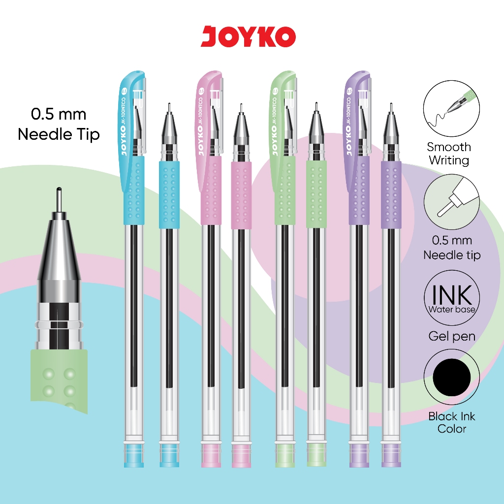 Jual Gel Pen Pulpen Pena Jel Joyko JK-100NTCO 0.5 mm | Shopee Indonesia
