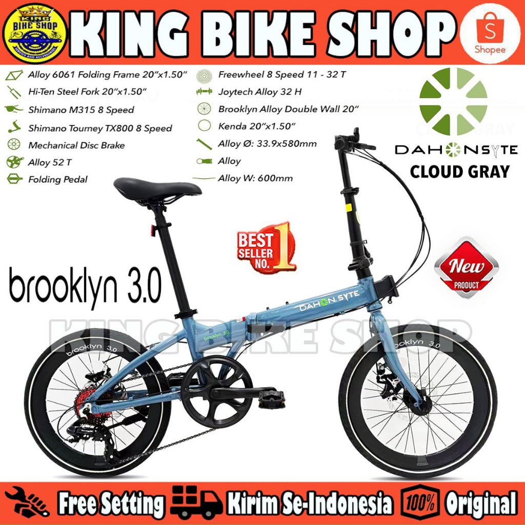 Jual Sepeda Lipat DAHON SYTE BROOKLYN 3.0 Ukuran 20 Inch | Shopee Indonesia