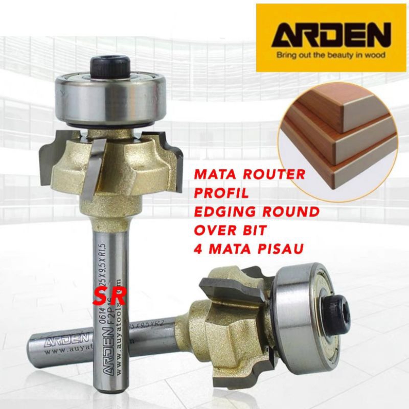 Jual Mata Router/ Profil Edging 4 Mata Pisau/ Round Over Bits ARDEN ...