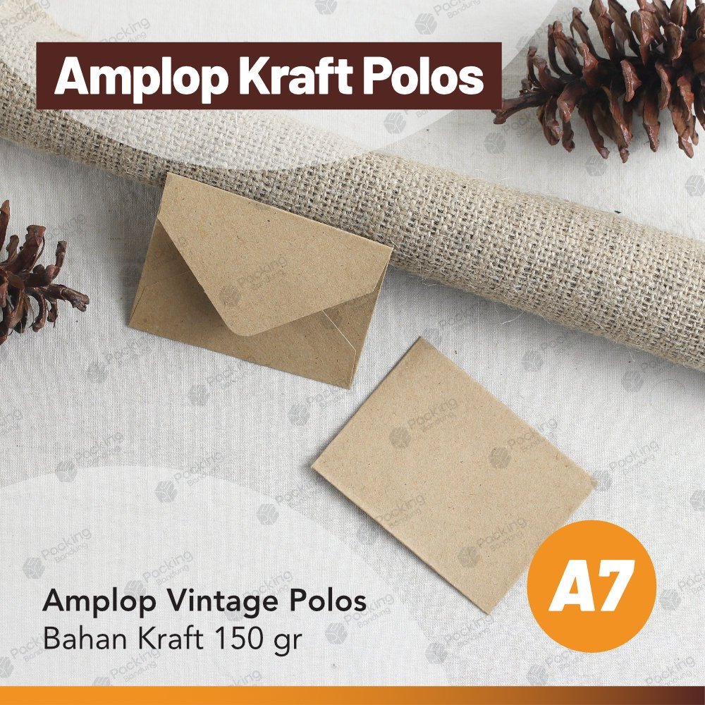 Jual Custom Sablon Amplop A7 Amplop Vintage Kraft 150 gr Free Design ...