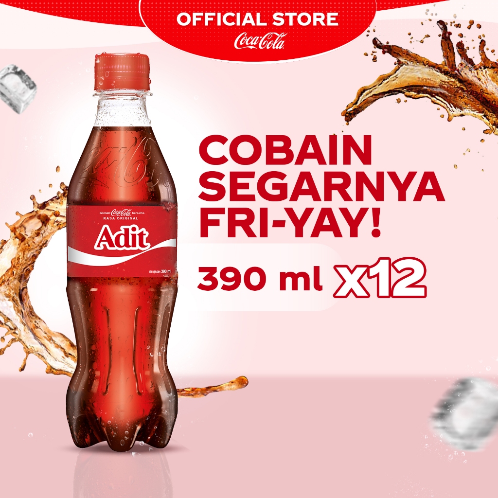 Jual Coca-Cola Minuman Soda Original - Botol 390ml x 12pcs | Shopee ...