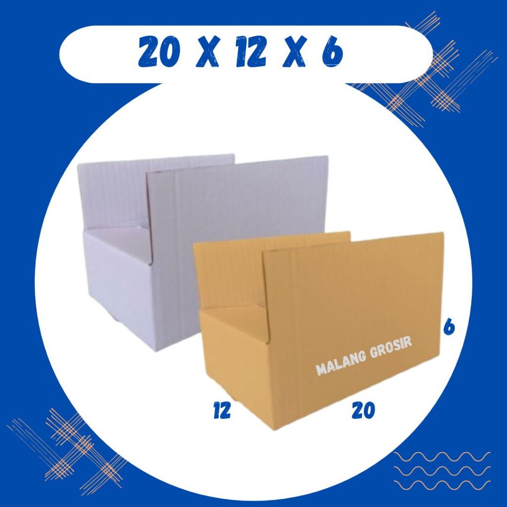 Jual Box 20x12x6 Kardus A1 Packing Karton Dus Kotak Kemasan Obat Mainan ...