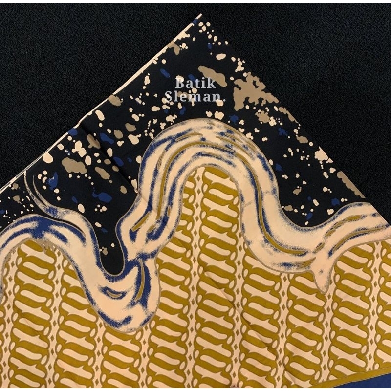 Jual kain batik kuning batik modern 2.4mtr | Shopee Indonesia