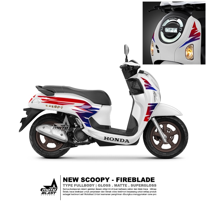 Jual Decal stiker New scoopy 2025 tema fireblade TIDAK FULL strip saja ...