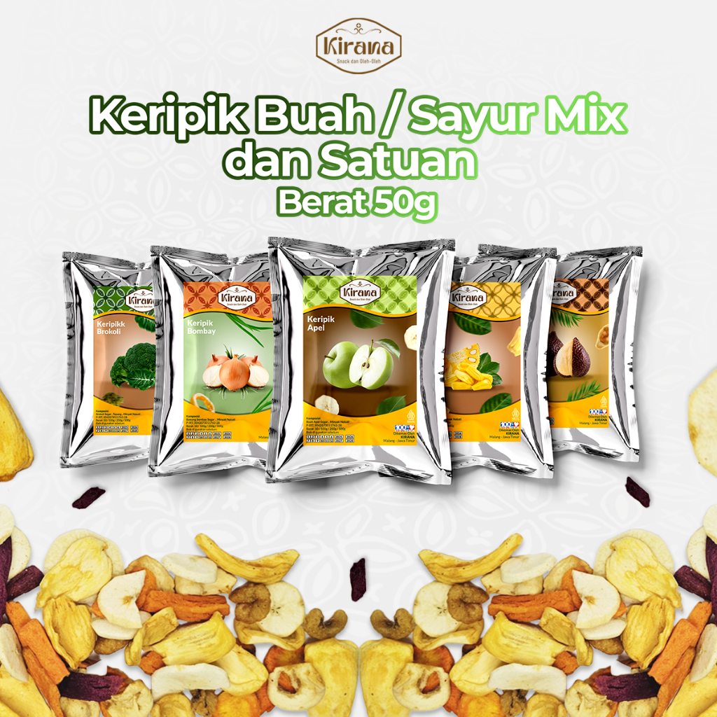 Jual KiranaSnackGrosir – Keripik Buah Keripik Sayur Keripik Mix 50 gram ...