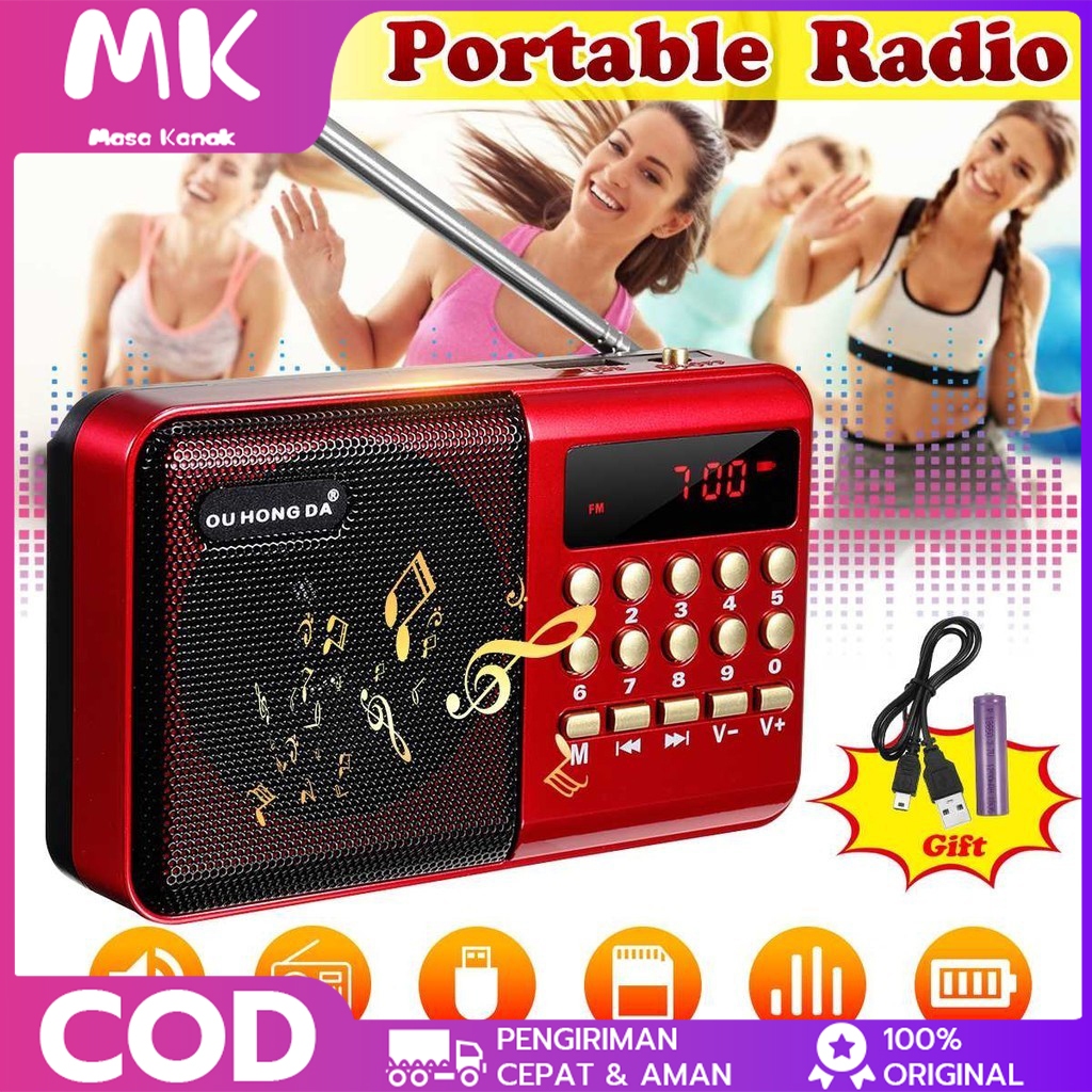 Jual Portable Speaker Radio Mp3 Bluetooth USB TF Card Radio Untuk ...