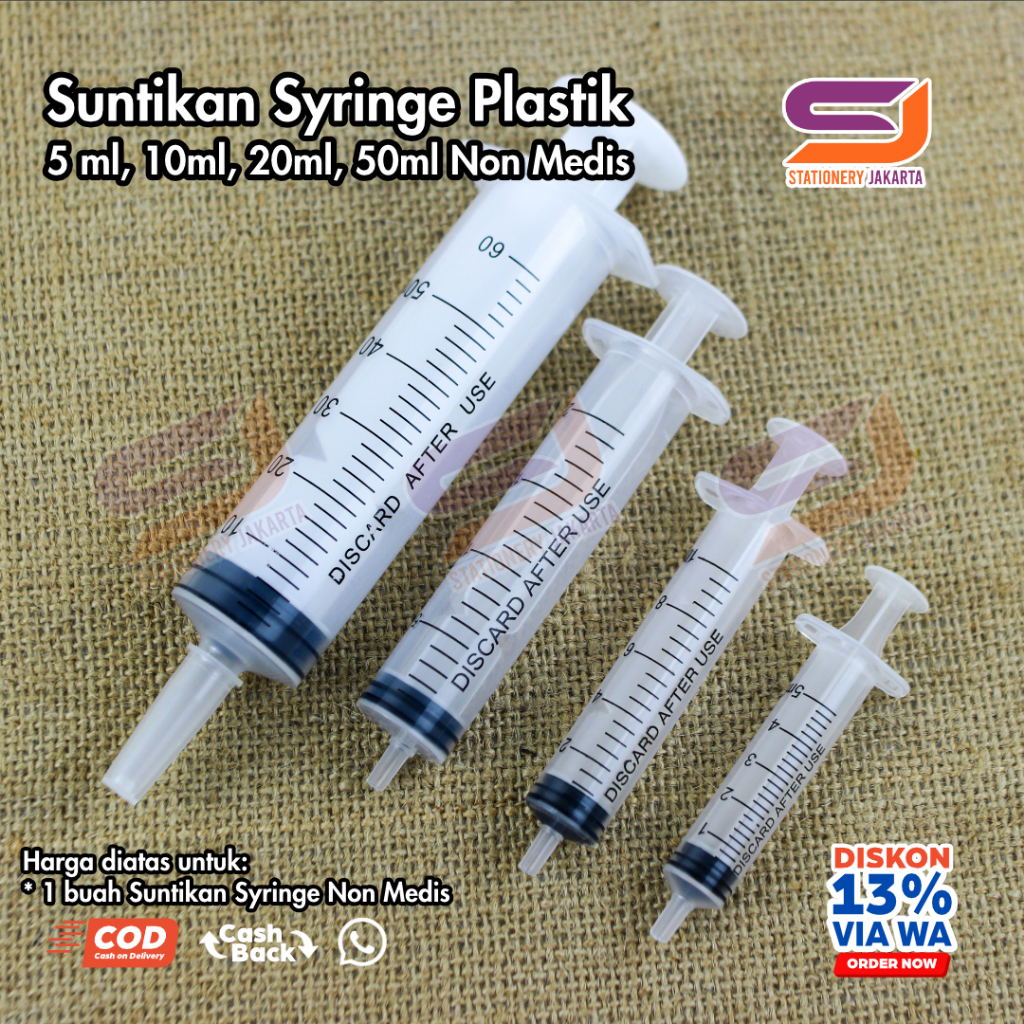 Jual Suntikan Syringe Plastik Refill Parfum Tinta serbaguna ukuran 5 ml ...