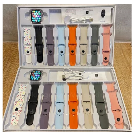 Jual Pro 9 SmartWatch Paket 8 Tali Seri 9 Jam Smartwatch Pria Wanita ...