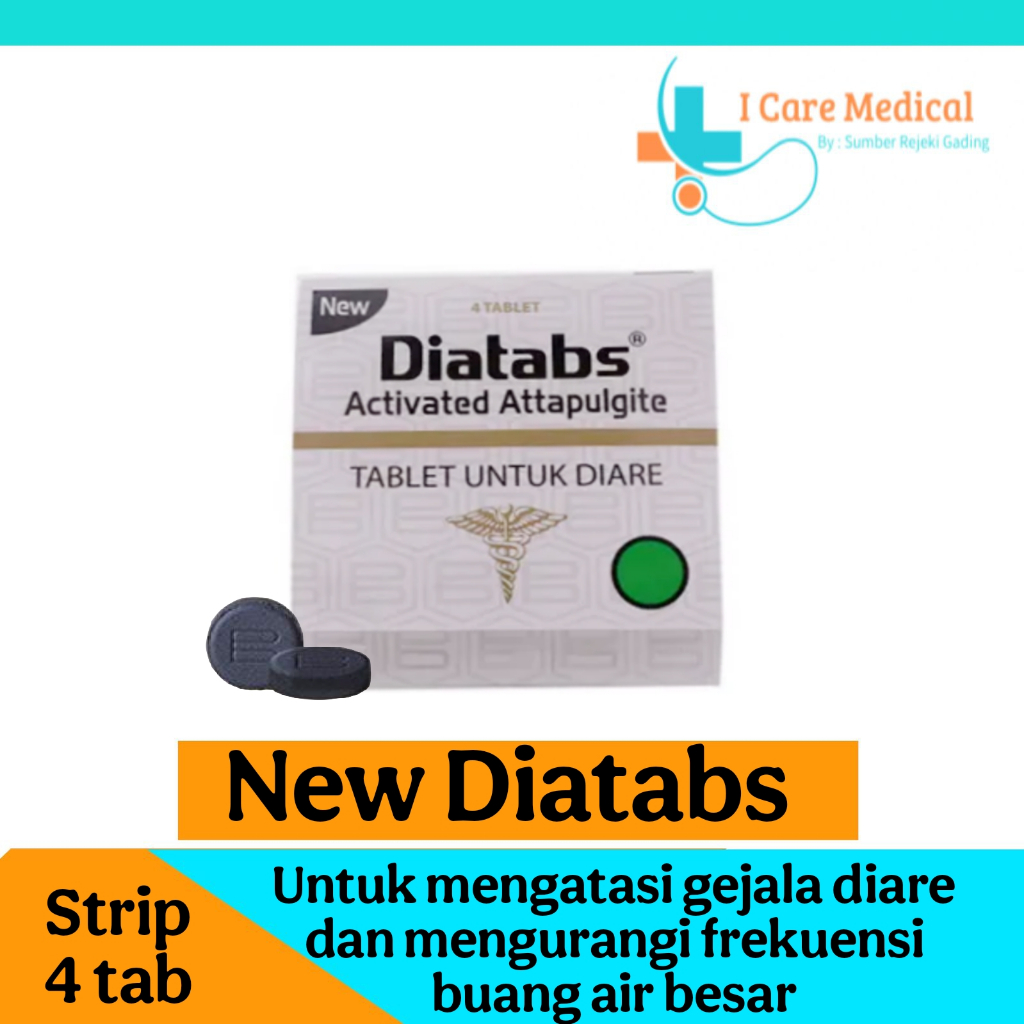 Jual New Diatabs Strip 4 Tablet - Obat Antidiare, Penyerap Racun ...