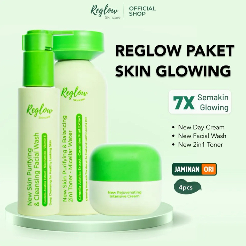 Jual [Bundling] Reglow Basic Skincare Set Acne-prone Skin (Facial Wash ...
