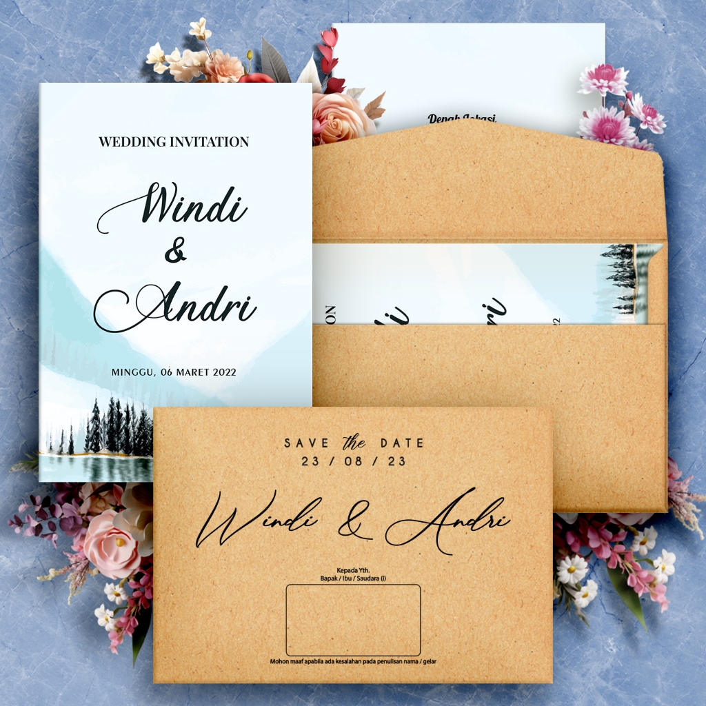 Jual Undangan + Amplop. Undangan Pernikahan Laminating / Laminasi ...
