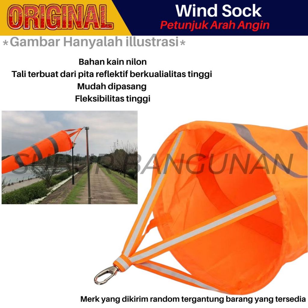 Jual Windshock Petunjuk Arah Angin - Orange | Shopee Indonesia