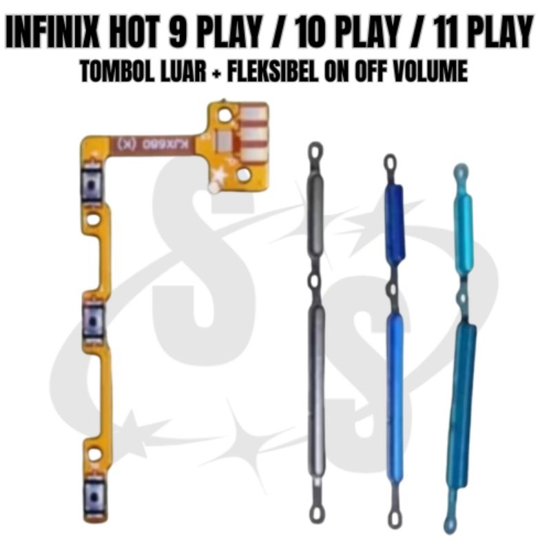 Jual TOMBOL 1 SET INFINIX HOT 9 PLAY / 10 PLAY / 11 PLAY , FLEKSIBEL + TOMBOL ON OFF VOLUME 100% ...