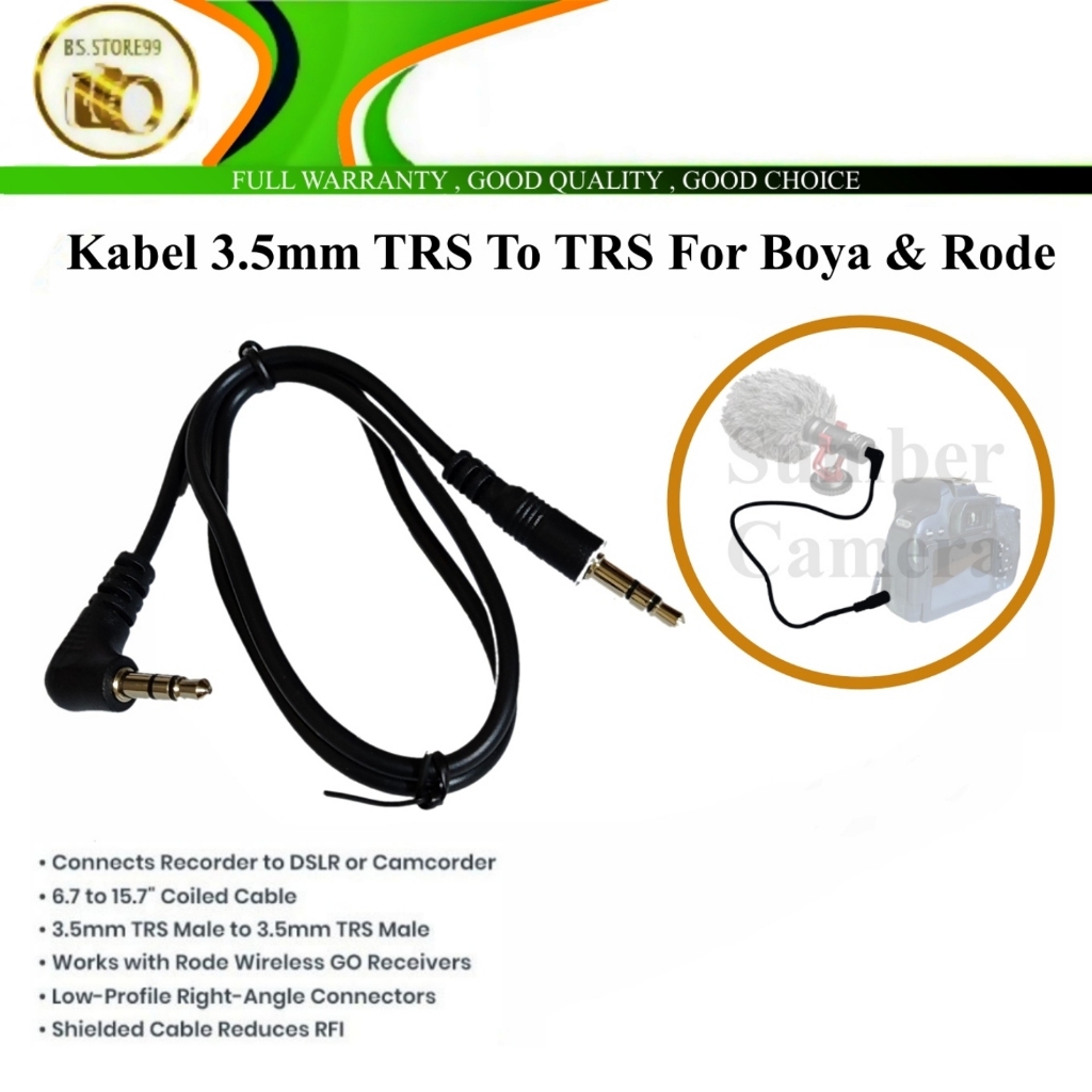 Jual Cable TRS Boya Connector 3.5mm For Camera Original TRS to TRS ...