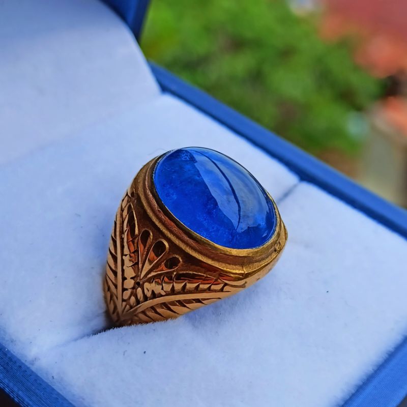 Jual Cincin Batu Blue King Safir Mewah | Shopee Indonesia