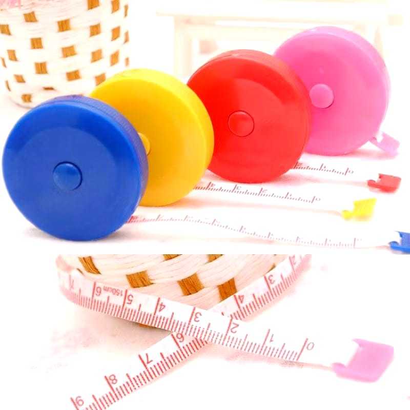 Jual Meteran mini bulat roll panjang 150cm/Alat pengukuran kain/Meteran ...