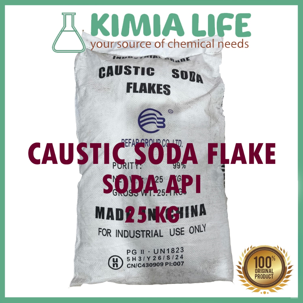 Jual Caustic Soda Flake / Soda Api / NaOH 99% 25 KG | Shopee Indonesia