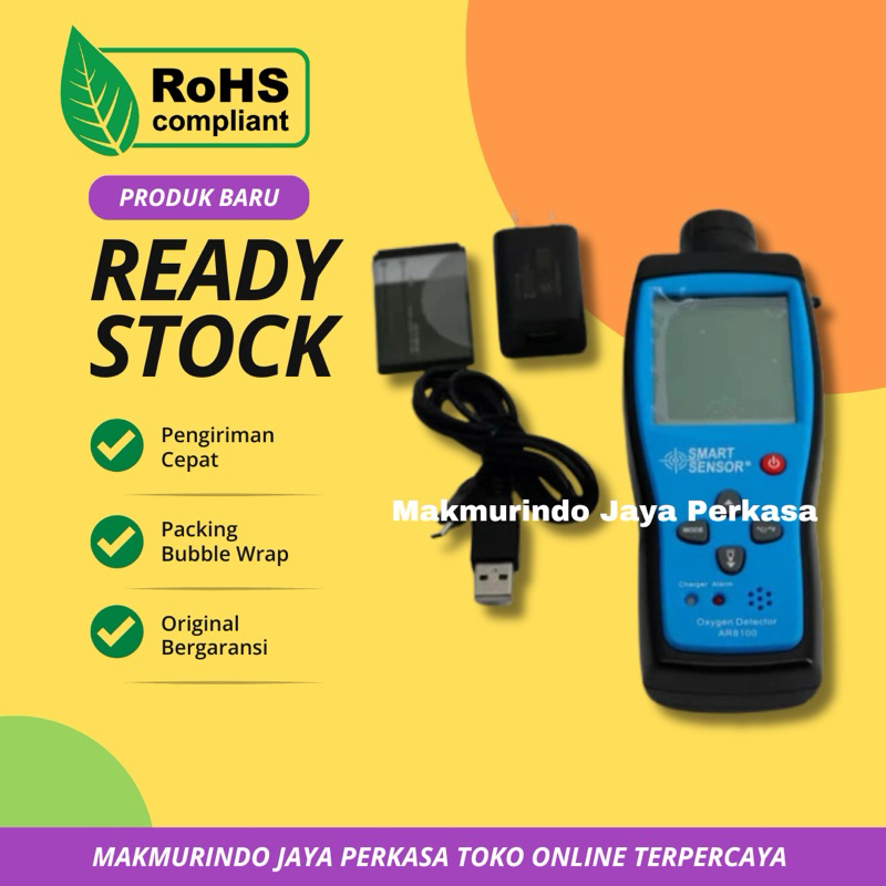 Jual Oxygen Tester AR8100 Smart Sensor O2 Detector Analyzer AR 8100 ...