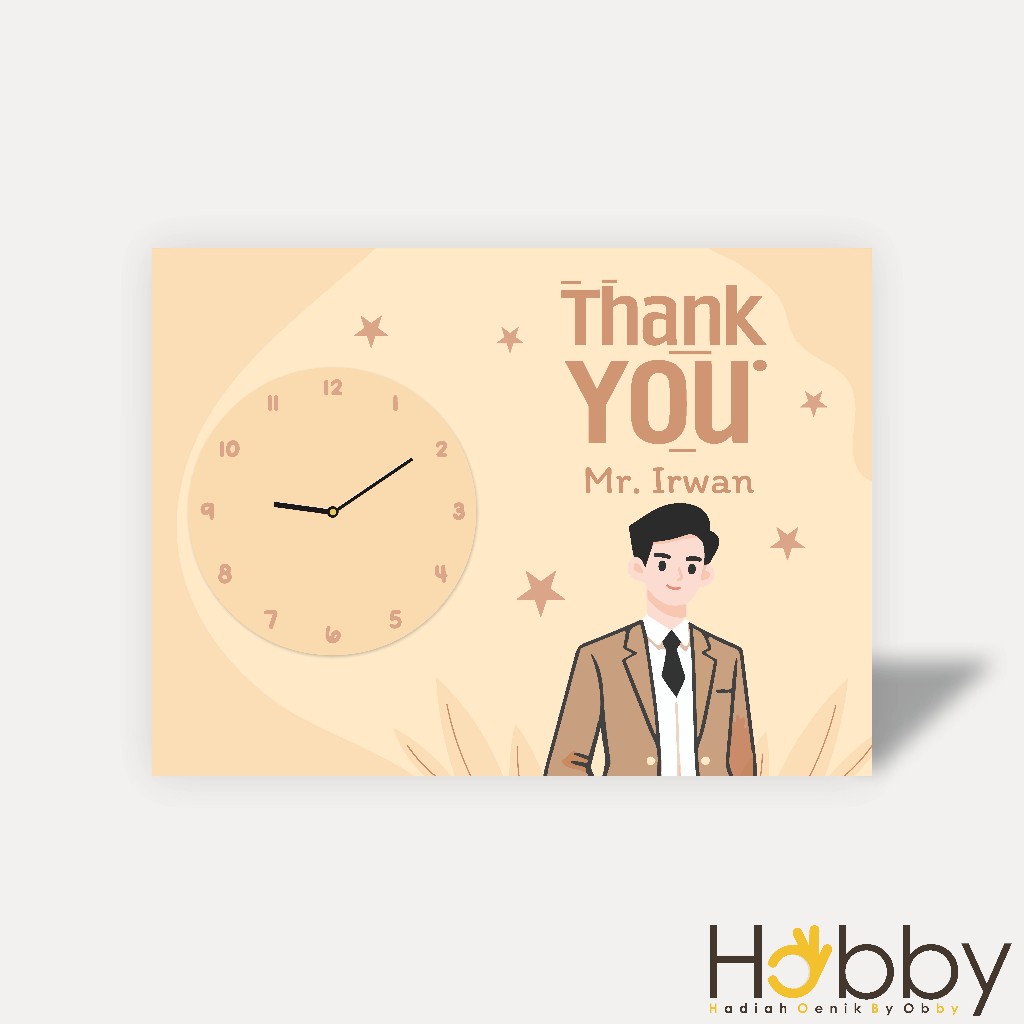 Jual JAM DINDING KAYU CUSTOM NAMA KENANG KENANGAN PERPISAHAN GURU UNIK ...