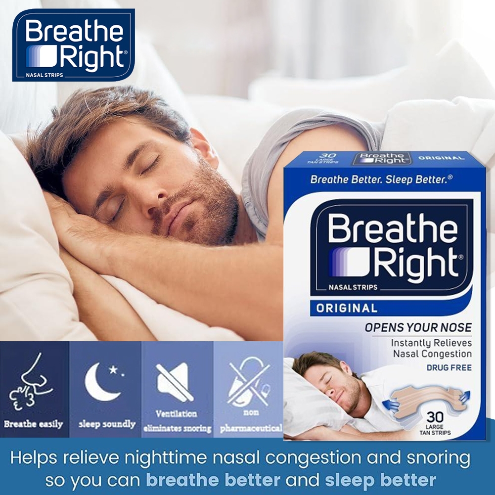 Jual Breathe Right Nasal Strips Extra Strength 30pcs / Patch To Relieve ...
