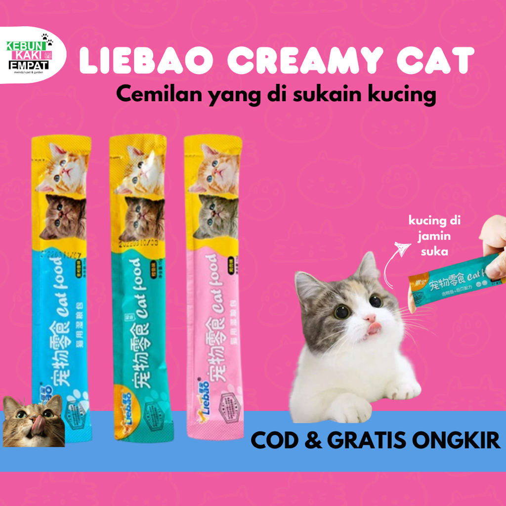 Jual LIEBAO CREAMY CAT - Makanan Snack Cemilan Kucing Adult Kitten Lie ...