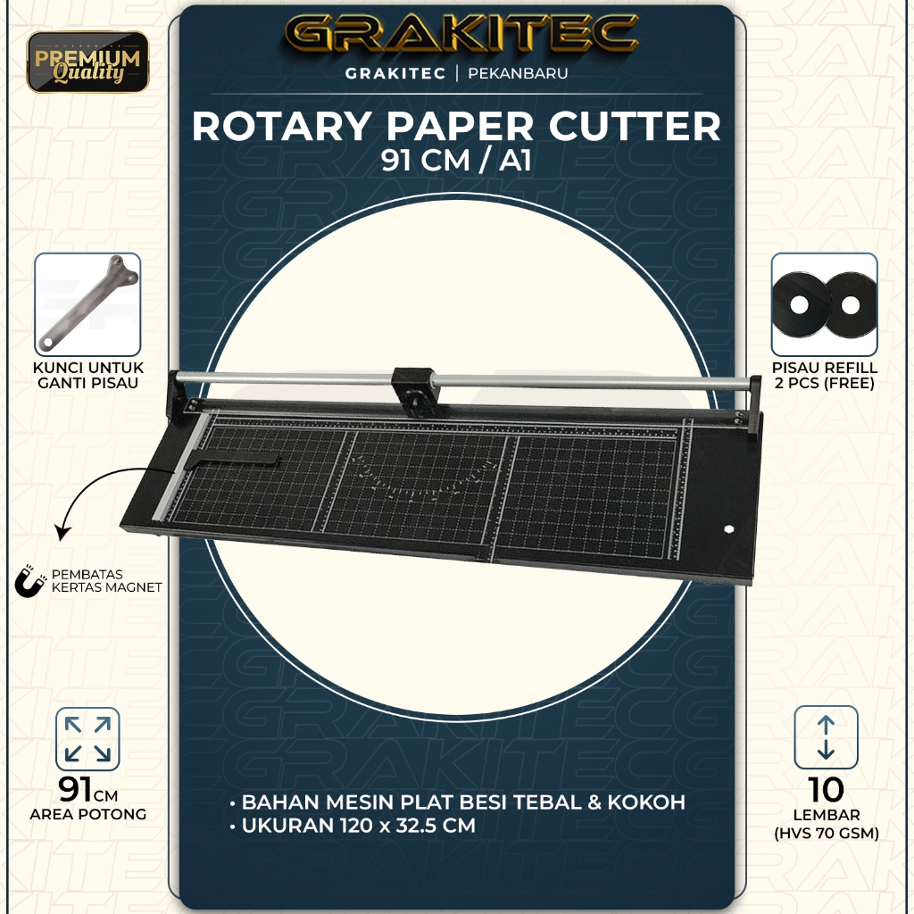 Jual Rotary Paper Cutter Trimmer A1 / 91 CM / 36 inch - Alat Potong ...