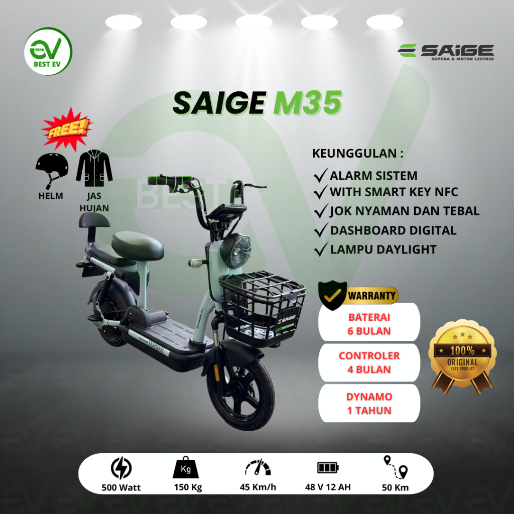 Jual Sepeda Listrik SAIGE TYPE M35 | Shopee Indonesia