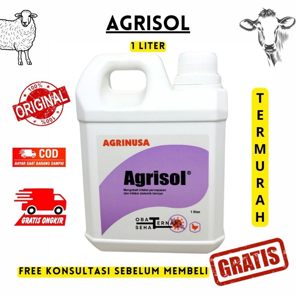 Jual AGRISOL 1 Liter - Obat Untuk Mengobati Infeksi Pernafasan ...